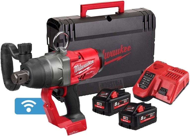 Milwaukee M18 ONEFHIWF1-802X mutterinväännin -paketti 1" karalla, 2400 ...